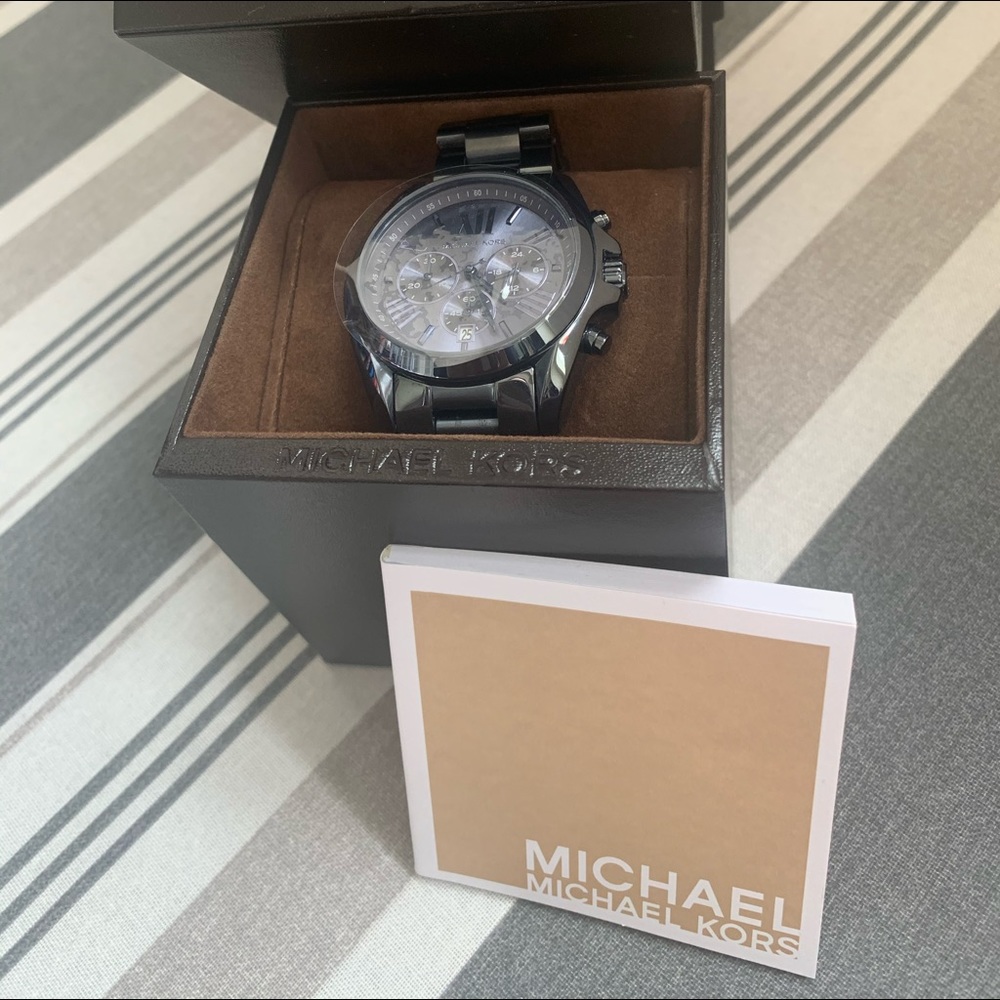 Mk Dark Midnight Blue Boyfriend Watch - Gem